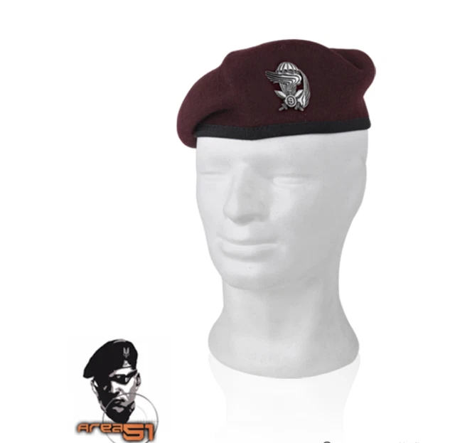 BASCO MILITARE CON Fregio Dei Paracadutisti 9° Col Moschin Folgore ...