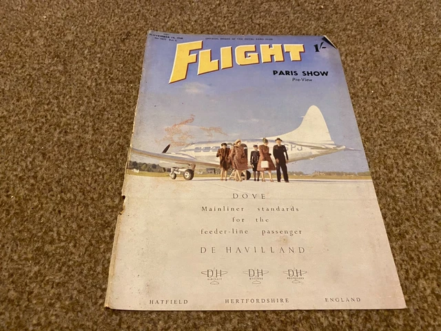 AC30 11X8 FLIGHT Magazine Cover Page - De Havilland Dove £8.99 ...