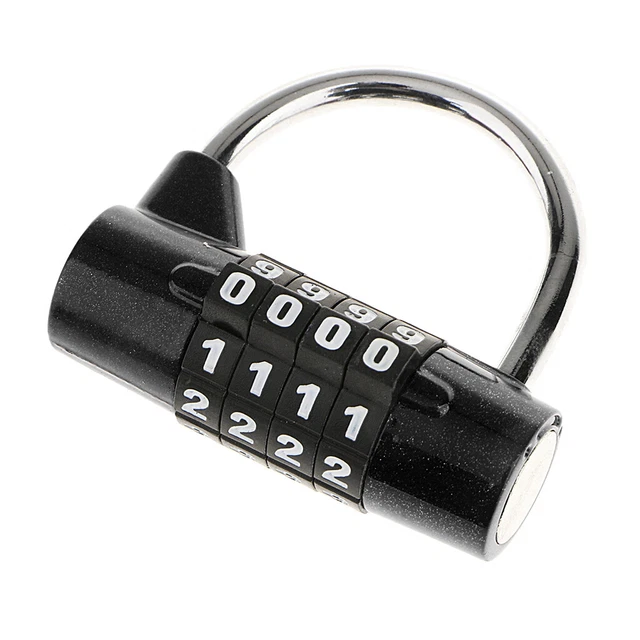4-DIGIT DIAL COMBINATION Suitcase Luggage Metal Code Password Lock ...