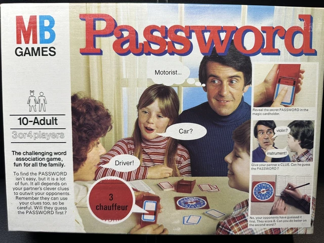 MB GAMES PASSWORD Family Game 1978 Complete Rare Vintage Made in ...