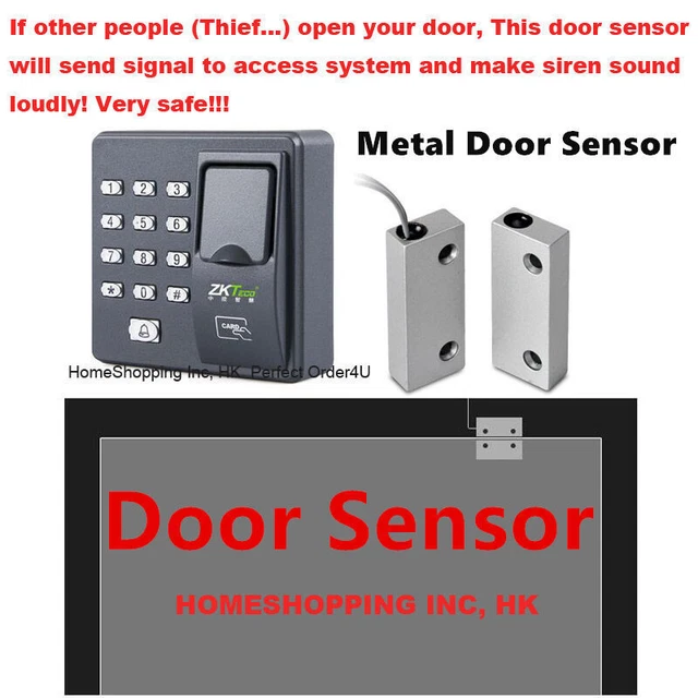 ZKTECO FINGERPRINT+RFID DOOR Access Control+Magnetic Lock+Door Sensor ...