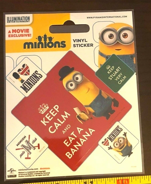 DESPICABLE ME MINIONS Minion Official Vinyl Sticker Plus 4 Small ...