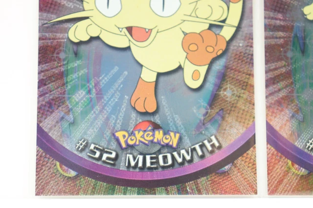 POKEMON HOLO TEXTURE Meowth & Persian (Topps Blue, 1999) #52 #53 TV ...