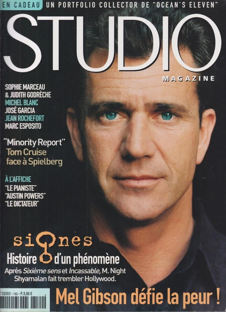 STUDIO MAGAZINE N°182 Signe Mel Gibson / Minority Report / M Blanc / J Garcia EUR 5,00 - PicClick FR