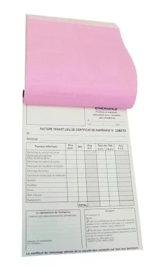 CARNET D'ATTESTATION DE ramonage - 50 Feuilles - PROGALVA EUR 39,95 ...