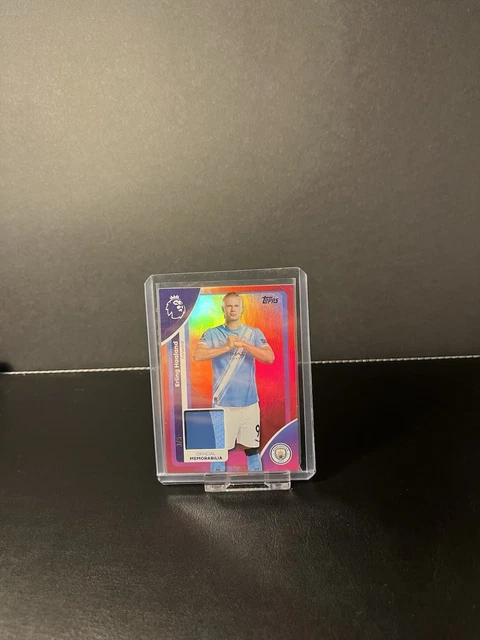 TOPPS PREMIER LEAGUE 2025/2026 Erling Haaland Man City 3/5 Rare Worn ...