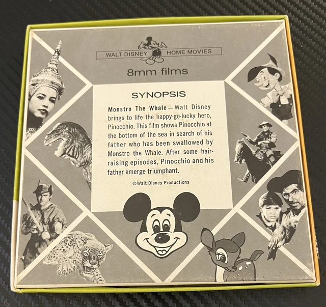 VINTAGE WALT DISNEY Pinocchio “Monstro the Whale” Super 8mm Color ...