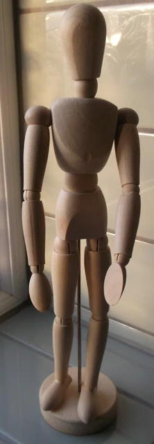 WOODEN ARTICULATED ARTIST'S Model Figure Mannequin 13 Inches tall £5.99 ...