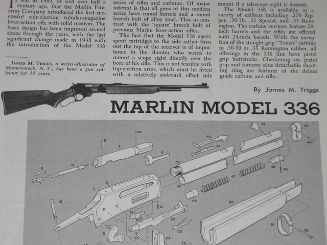 MARLIN MODEL 336 Rifle Exploded View £6.24 - PicClick UK