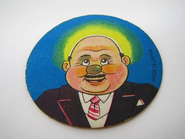 VINTAGE CARTOON TOY Cardboard Collectible Fat Man Bald Big Nose Made in ...