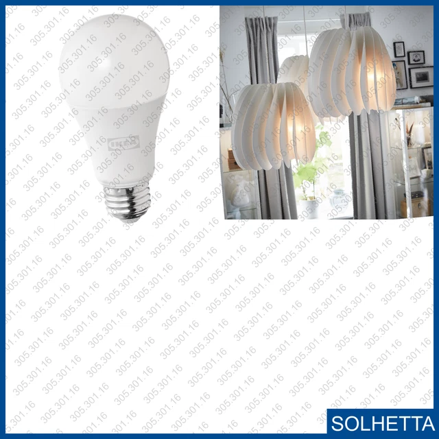 IKEA SOLHETTA LED Bulb E26 1600 Lumen Dimmable/globe Opal 305.301.16 £33.16 - PicClick UK