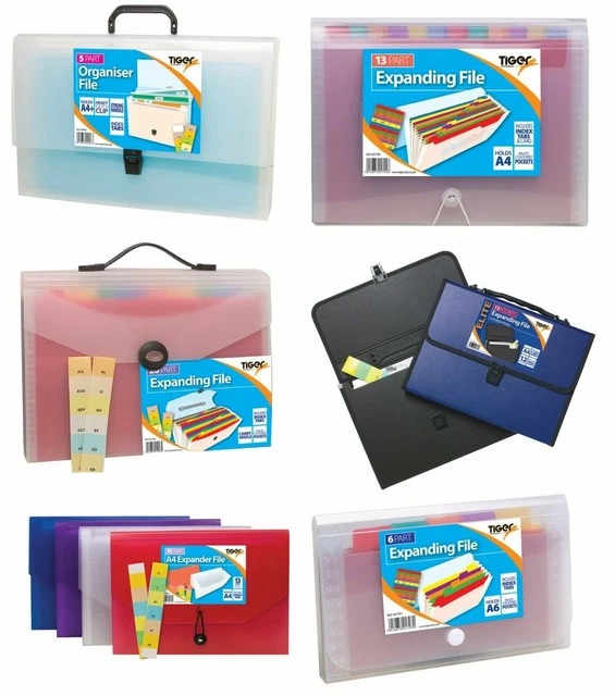 EXPANDING FILES ORGANISER Expander Folder Document Pocket Subject ...