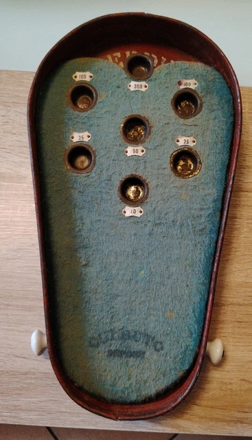 ANTIQUE CULBUTO SHEET Metal Countertop Toy Bar Game 20th Folk Art £17. ...