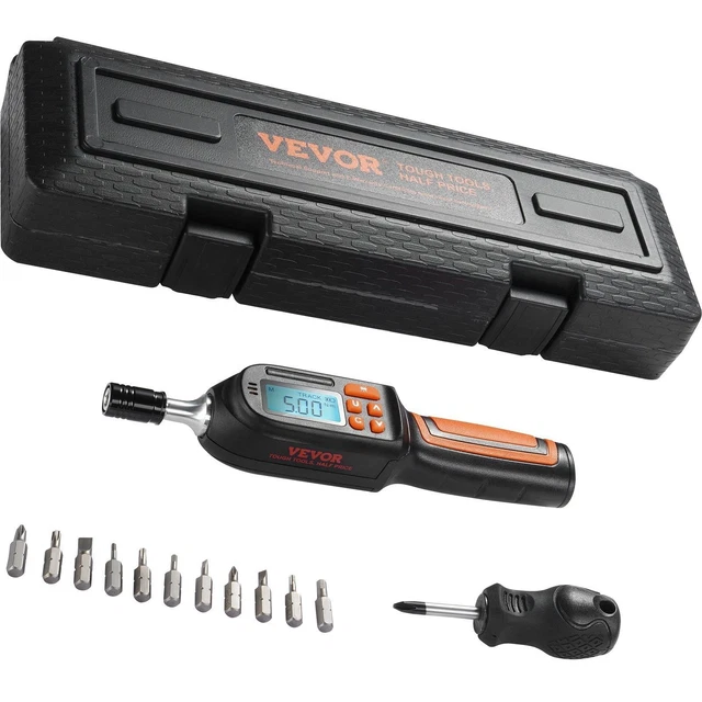 VEVOR DIGITAL TORQUE Screwdriver, 1/4" Drive Screwdriver Torque Wrench ...