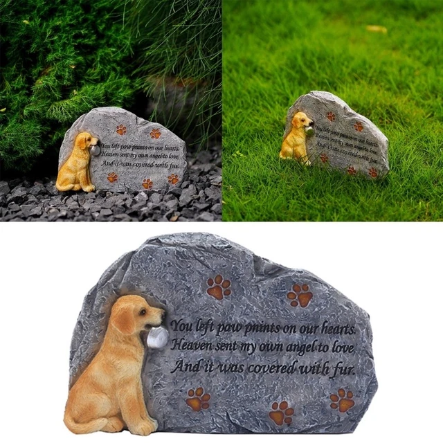 PET MEMORIAL STONE Engraved with Special Message,Resin Grave Marker ...