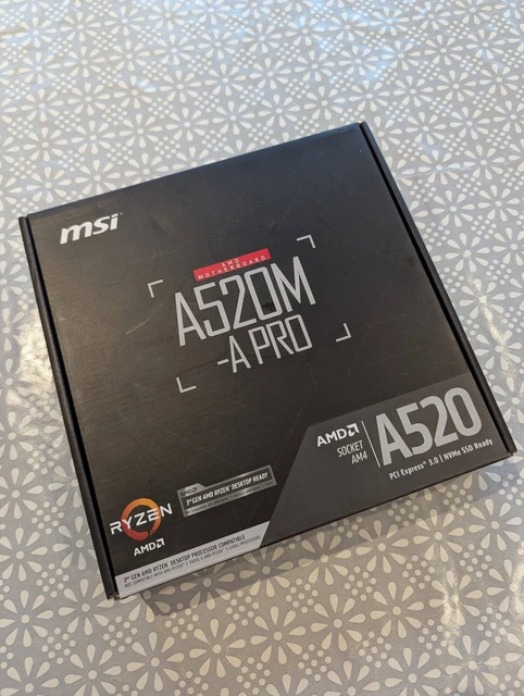 MSI A520M-A PRO Socket AM4 Micro ATX AMD A520 - ** READ DESCRIPTION ...
