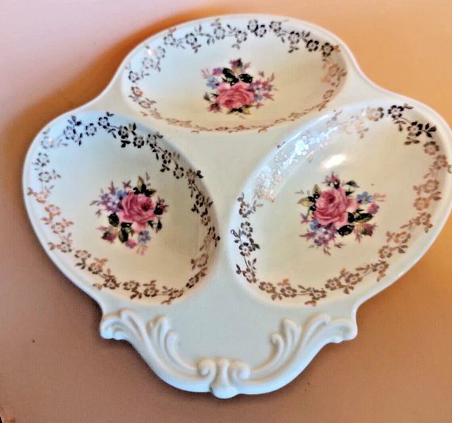 LORD NELSON WARE England Three section serving dish Elijah Cotton 1930 ...