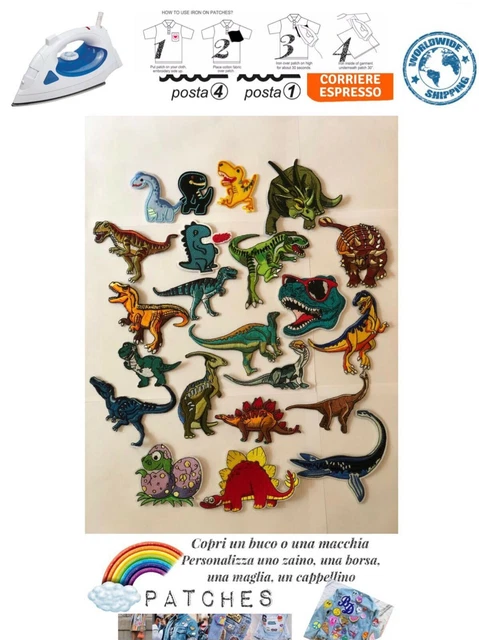 PATCH DINOSAUR PLANET jurassic park world toppa termoadesiva dinosauro iron on EUR 1,99 ...