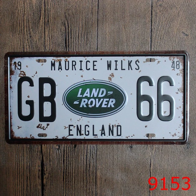LAND ROVER METAL TIN SIGN NUMBER PLATE shed, garage, shabby chic,plaque ...