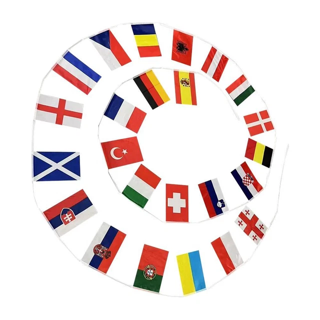EURO 2024 FOOTBALL Flags Banner 24 Countries European String Flags ы £ ...