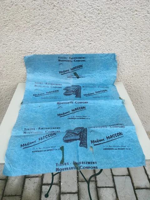 ANCIEN PAPIER D'EMBALLAGE / Tissus De Mme Masson / Ambérieu en Bugey ...