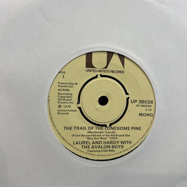 LAUREL & HARDY - The Trail Of The Lonesome Pine 7” Single Vinyl Record ...