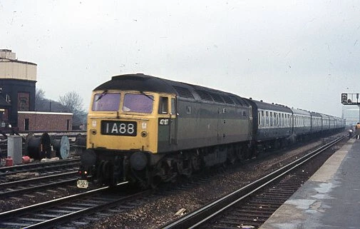 ORIGINAL COLOUR SLIDE of green 47187 BR class 47 diesel loco £4.99 ...
