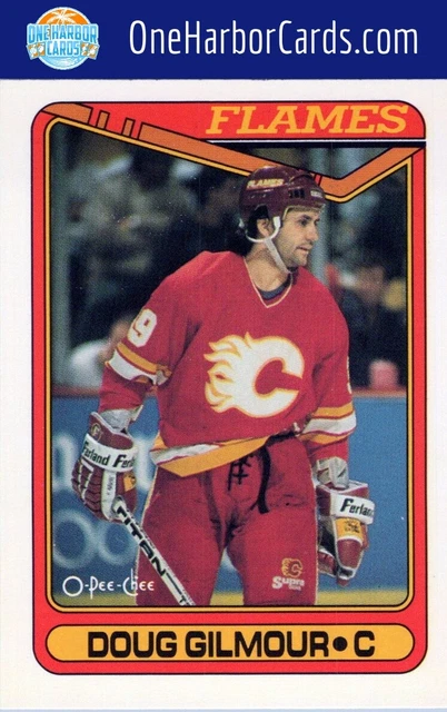 1990 CARTE DE hockey O-Pee-Chee Calgary Flames #136 Doug Gilmour EUR 2 ...