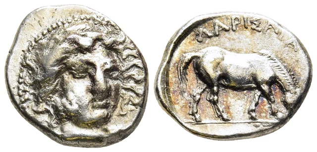 FITZ THESSALY LARISSA Drachm Nymph Horse Silver Greek 21Mm 6,43G ...