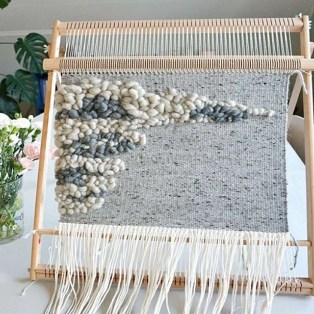 WEAVING LOOM WITH Stand Wooden Multi-Craft Weaving Loom Crafts Large ...