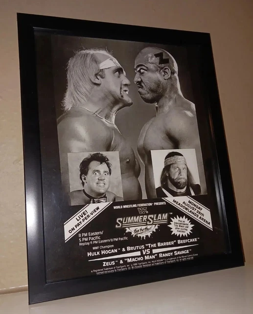 WWF WWE SUMMERSLAM 1989 Pin Hogan Savage Zeus Beefcake FREE SHIPPING £ ...