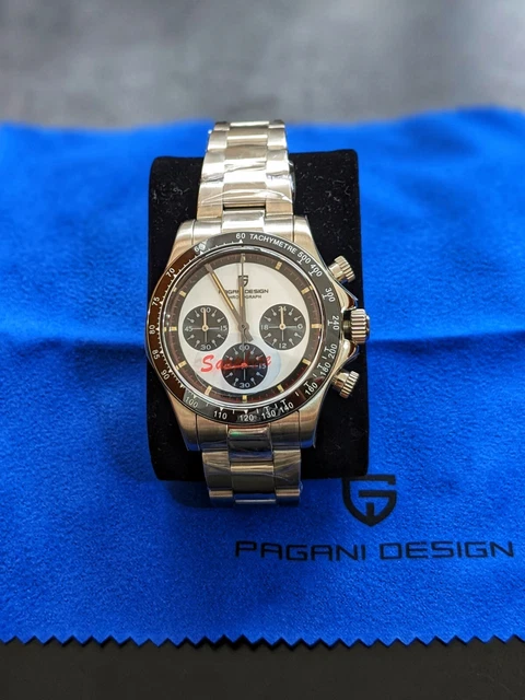PAGANI DESIGN VINTAGE Paul Newman Daytona Homage Stainless Steel Watch ...