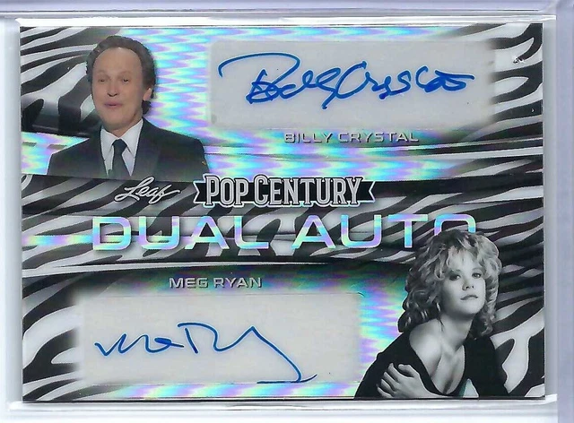 BILLY CRYSTAL MEG Ryan 2022 Leaf Pop Century Zebra Dual Auto Autograph ...