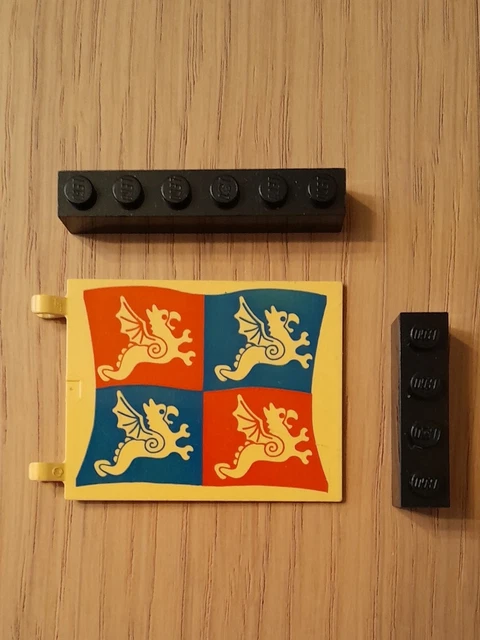 TRES RARE LEGO DRAPEAU / FLAG 4x6 CHATEAUX FORTS VINTAGE !!! EUR 23,90 ...