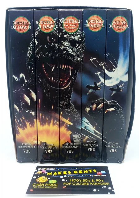 GODZILLA 1998 VHS Movie Vintage Box Set - Includes All 5 VHS - - READ ...