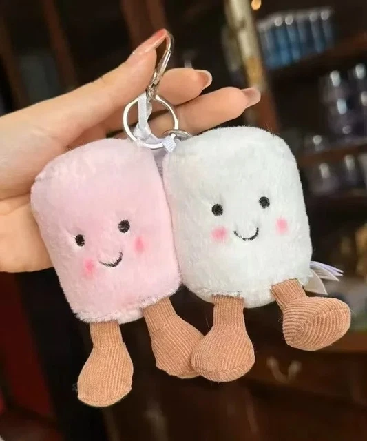 JELLYCAT-AMUSEABLES MARSHMALLOW 1 pcs Keychain Cotton Candy Bag Charm ...