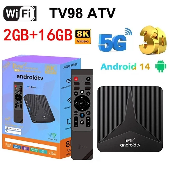 UPGRADED 2025 SMART Android 14 TV Box WIFI 8K HD Media Player Streamer ...