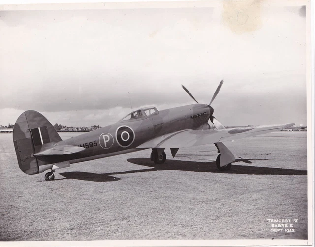ORIGINAL 1942 PHOTO of RAF Prototype Hawker Tempest V NM595 EUR 13,86 - PicClick IT