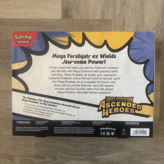POKÉMON TCG MEGA Evolution Ascended Heroes Mega Feraligatr ex Box New ...