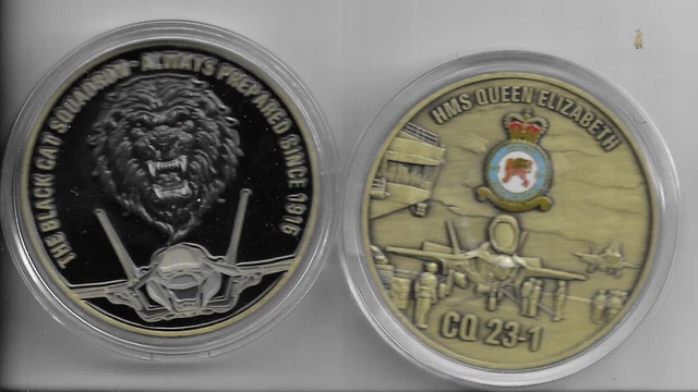RAF CHALLENGE COIN 207 Squadron F-35 Hms Queen Elizabeth Cq 23-1 ...