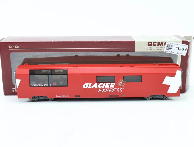 BEMO H0 3589 132 Personenwagen Panorama-Speisewagen "Glacier Express" WRp 3832 EUR 89,99 ...