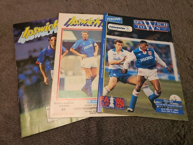 IPSWICH TOWN FC Football Programmes v Wolves (Lot Of 3) £0.99 - PicClick UK