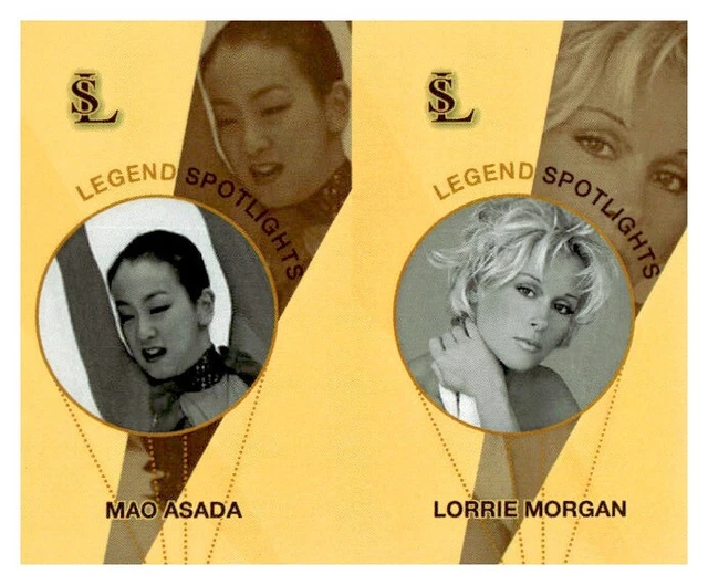 #UL1959 MAO ASADA, LORRIE MORGAN Rare Uncut Spotlight Card Strip £10.32 ...