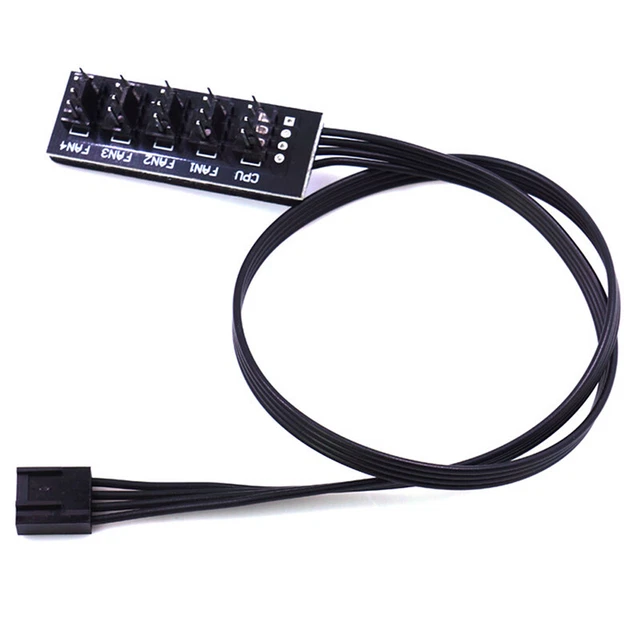 1 TO 5 4-Pin Molex TX4 PWM Fan CPU HUB Splitter PC Case Chasis Cooler ...