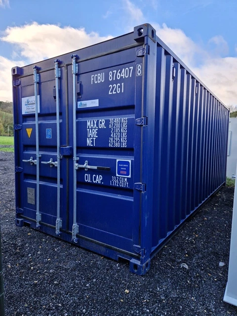 NEW 20FT SHIPPING Container One trip Blue Easy Opening Door £3,100.00 ...