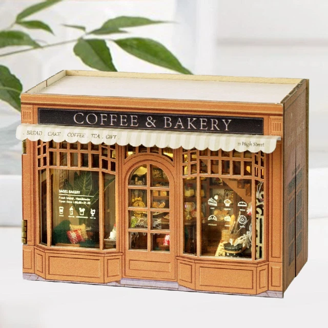 MAISON DE POUPÉE en bois, maison de poupée Miniature cadeaux de fête EUR 34,16 - PicClick FR