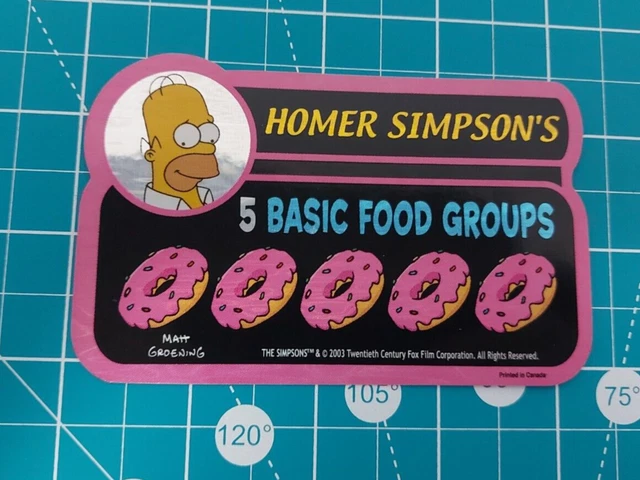 VINTAGE PRISM STICKER Vending Machines The Simpsons 2003 Homer Simpson ...