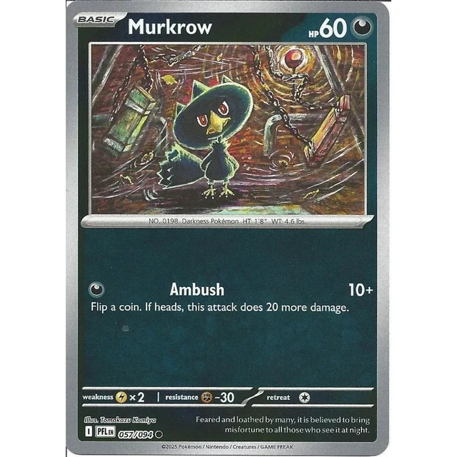 MURKROW - POKÉMON TCG - Phantasmal Flames - Reverse Holo - 057/094 £1. ...