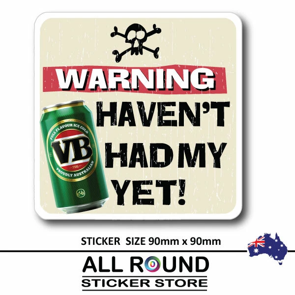WARNING BEER STICKER--DECAL,-CAR-STICKER,-MAN-CAVE-STICKER-,-BUMPER ...