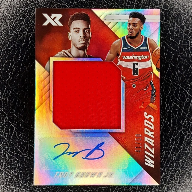 TROY BROWN JR /50 XR Rookie Jumbo Patch Auto 2018-19 Chronicles ...